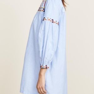 English Factory | Dresses | English Factory Blue Embroidered Cocktail ...
